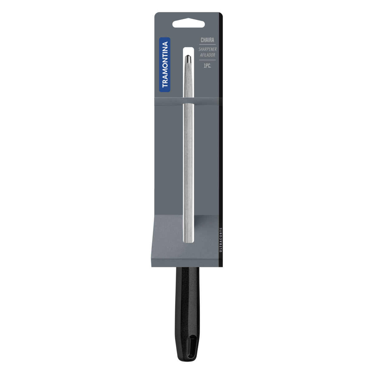 Chaira estriada Tramontina Ultracorte con alma de acero al carbono y ...